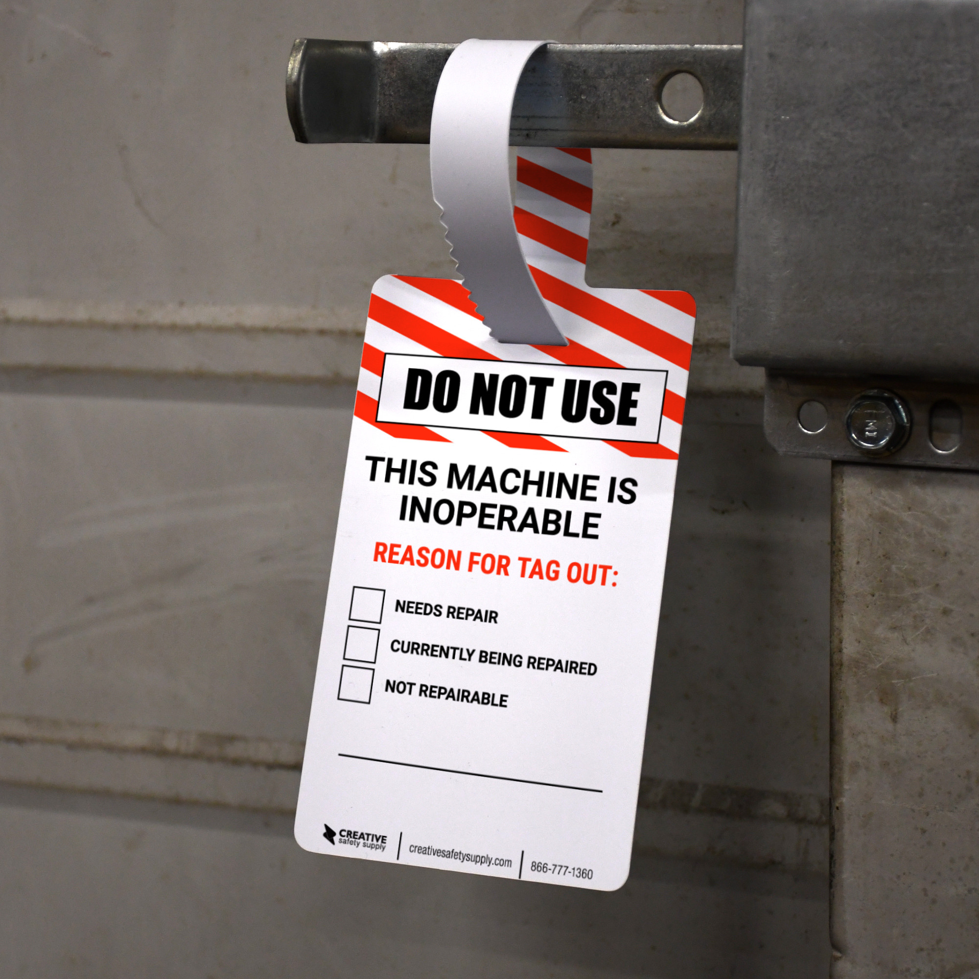 Do Not Use - This Machine is Inoperable Lock Out Tag - Self-Locking ...
