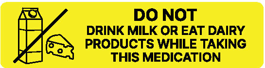 Do Not Drink Milk Or Eat Dairy Products While Taking This Medication ...
