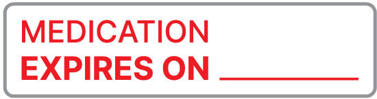 Medication Expires On _ (Write On) - Pharmaceutical Auxiliary Label