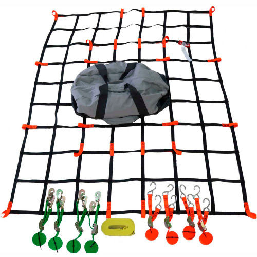 Ultimate Truck Cargo Net Tie Down Kit, 83" x 65" | Creative Safety Supply