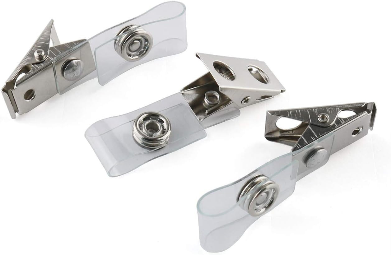 Metal Badge Clips - 20Pcs