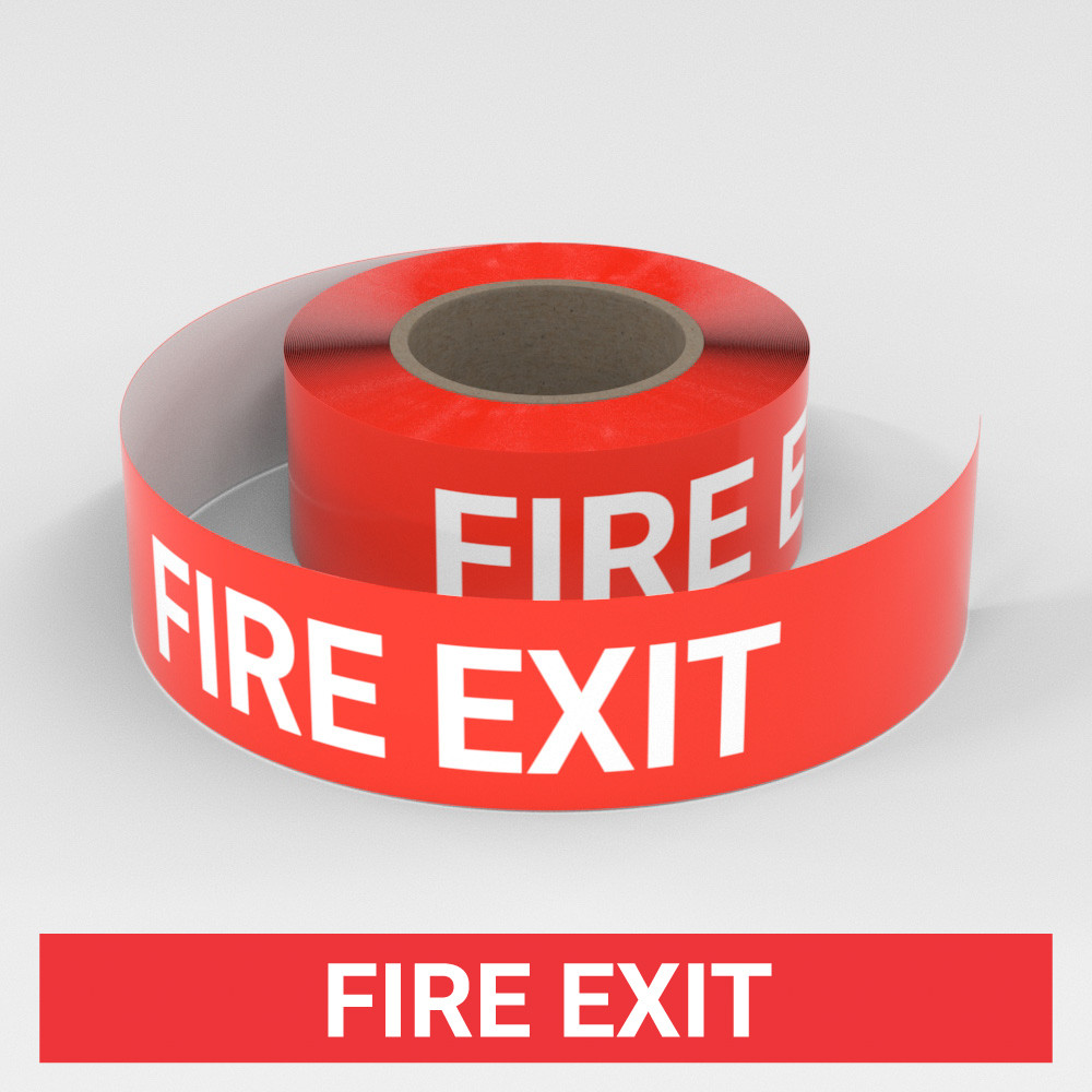 Fire Exit - Smart Stripe Inline Printed Floor Tape | Creative Safety Supply