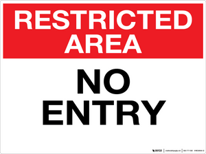 Restricted Area Signs | Creative Safety Supply