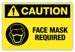 Caution - Face Mask Required Label Ver. 2