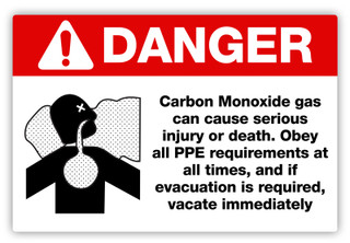 Danger - Carbon Monoxide Label | Creative Safety Supply