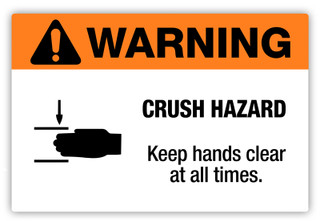 Warning - Crush Hazard Label | Creative Safety Supply