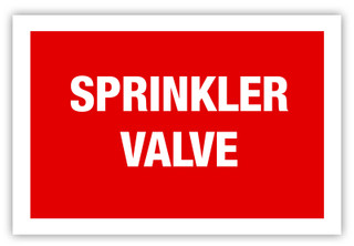 Sprinkler Valve Label | Creative Safety Supply