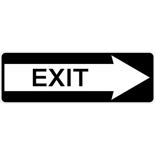 Exit - Aluminum Sign with arrow pointing right | Creative Safety Supply