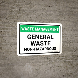 Waste Management: General waste non-hazardous Landscape - Wall Sign