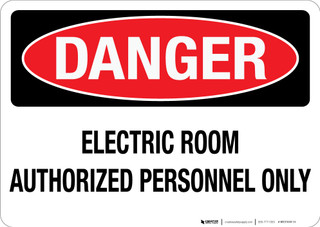 Danger: Electric Room (Wall)