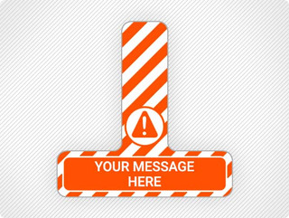 Custom Floor Sign T Corners - Creative Safety Supply