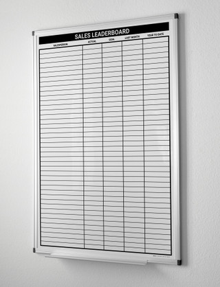 Sales Leaderboard Portrait Whiteboard | Creative Safety Supply