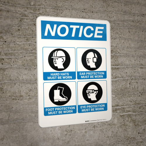 Notice: Job Site Safety Sign - Wall Sign | Creative Safety Supply