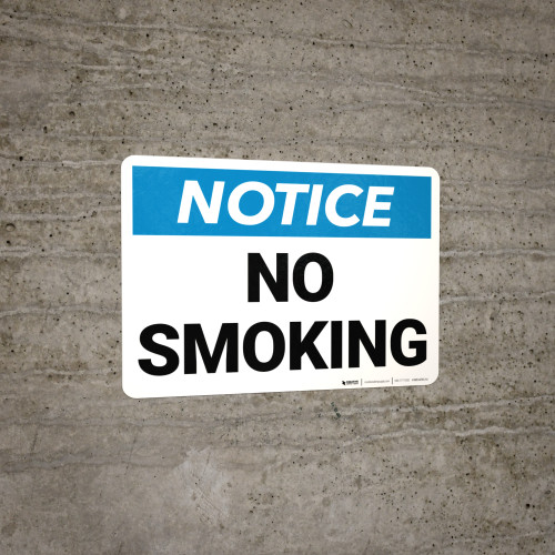 Notice: No Smoking Landscape - Wall Sign | Creative Safety Supply