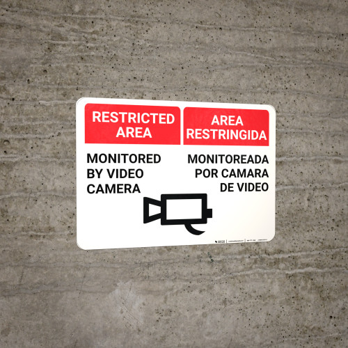 Bilingual Spanish Restricted Area - Wall Sign