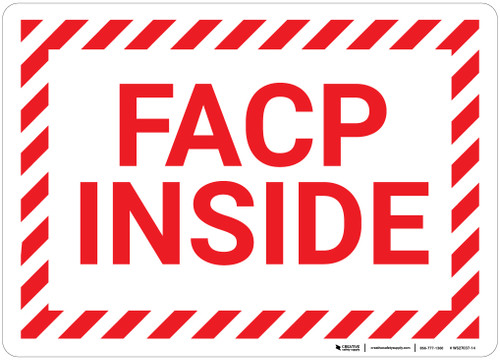 FACP Inside with Hazard Border Landscape.eps - Wall Sign | Creative ...