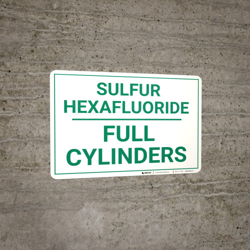 Sulfur Hexafluoride Full Cylinders Landscape - Wall Sign | Creative ...