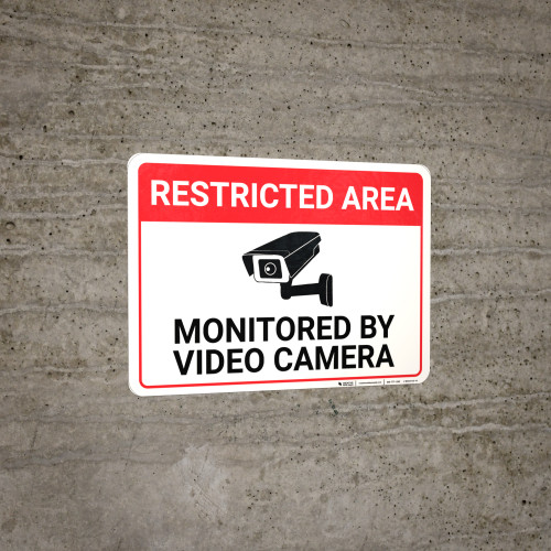 Restricted Area: Restricted Area Monitored By Video Camera Icon ...