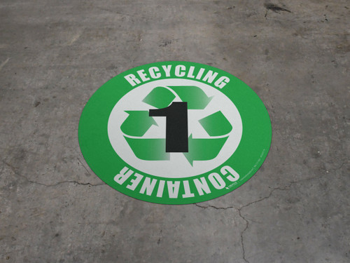 Recycling Container 1 Floor Sign