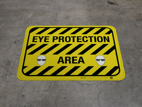 Eye Protection Area - Floor Sign