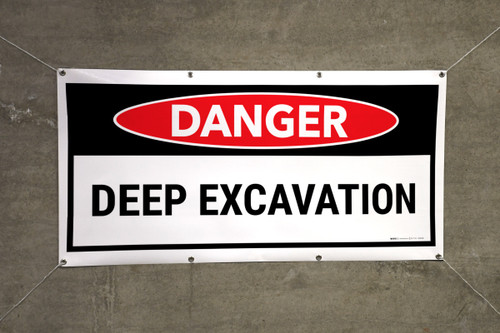 Danger Deep Excavation Banner