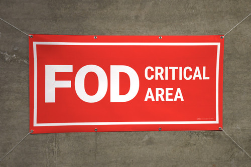 FOD Critical Area Banner | Creative Safety Supply