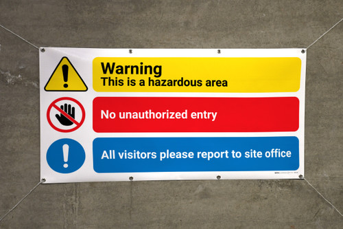 Warning Hazardous Area Banner