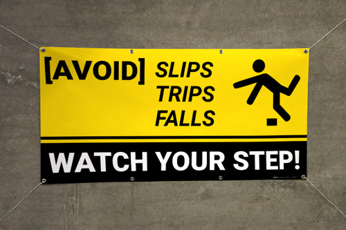 Avoid Slips Trips Falls Banner