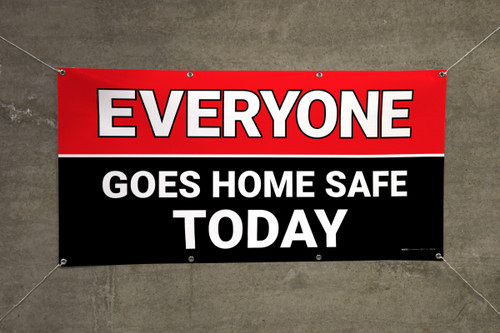 Everyone Goes Home Logo Safety First Flyer Vorlage | PosterMyWall