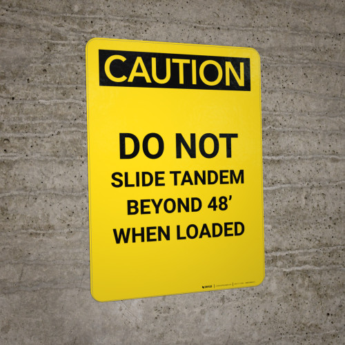 Caution: Do Not Step Here - Portrait Wall Sign