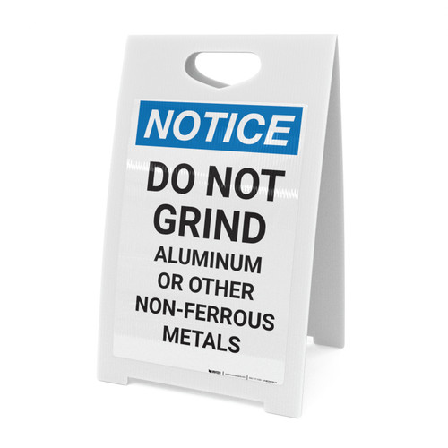 Notice: Do Not Grind Aluminum or Other Non-Ferrous Metals - A-Frame ...