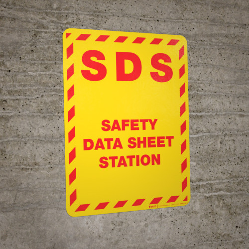 SDS Safety Data Sheet Station - Wall Sign