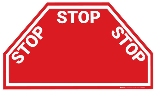 Triple Stop - Floor Marking Sign