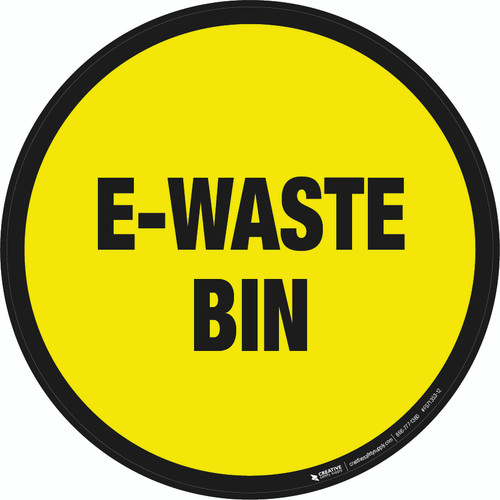 E Waste Bin Floor Sign | Creative Safety Supply