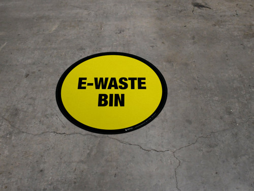 E-Waste Bin Floor Sign