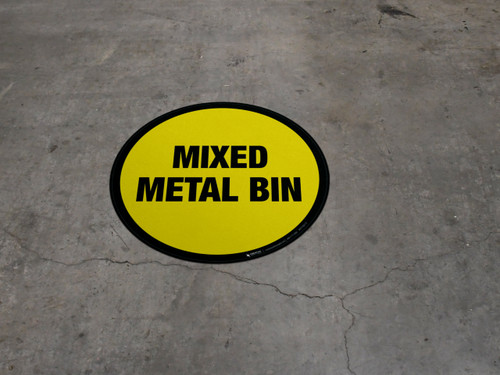Mixed Metal Bin Floor Sign | Creative Safety Supply
