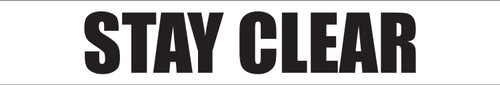 Stay Clear - Inline Printed Floor Marking Tape
