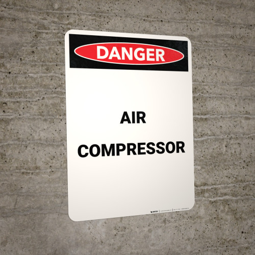 Air Compressor - Portrait Wall Sign