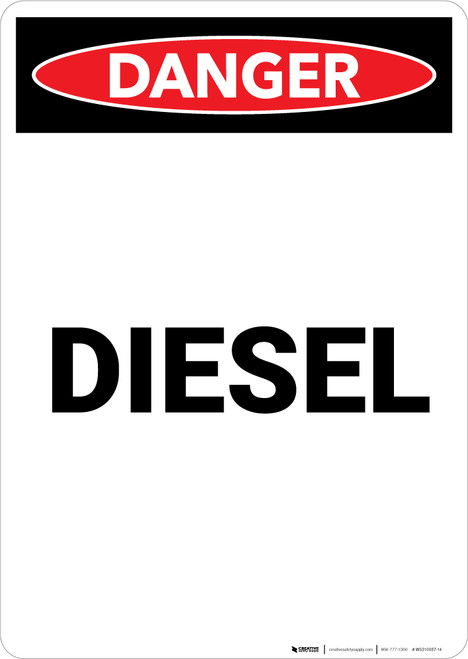 Diesel - Portrait Wall Sign | Creative Safety Supply