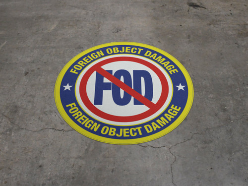 No FOD Floor Sign