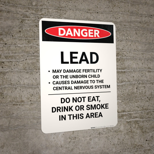 Lead Hazard - Portrait Wall Sign
