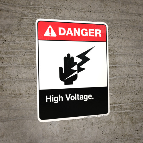 High Voltage ANSI - Portrait Wall Sign | Creative Safety Supply