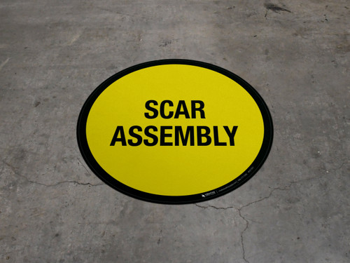 Scar Assembly Floor Sign