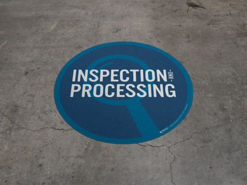 Inspection Processing Floor Sign
