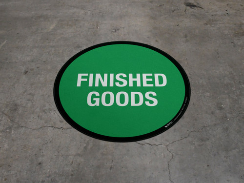 Finished Goods (Green) Floor Sign