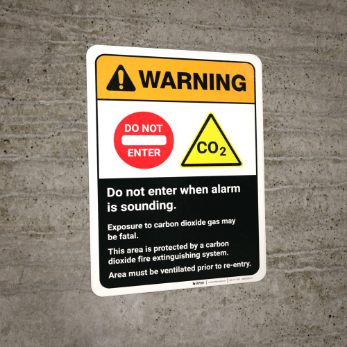 Warning: Do Not Enter When Alarm is Sounding - Carbon Dioxide Gas May ...