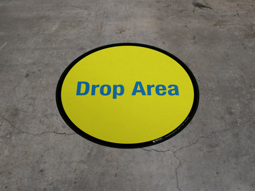 Drop Area Floor Sign