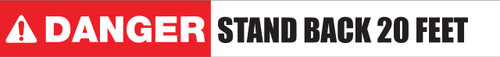 Danger: Stand Back 20 Feet - Inline Printed Floor Marking Tape ...