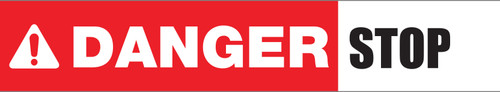 Danger: STOP - Inline Printed Floor Marking Tape