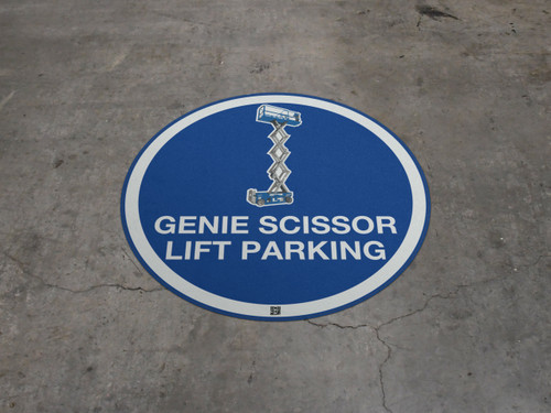 Genie Scissor Lift Parking (Real) Floor Sign | Creative Safety Supply